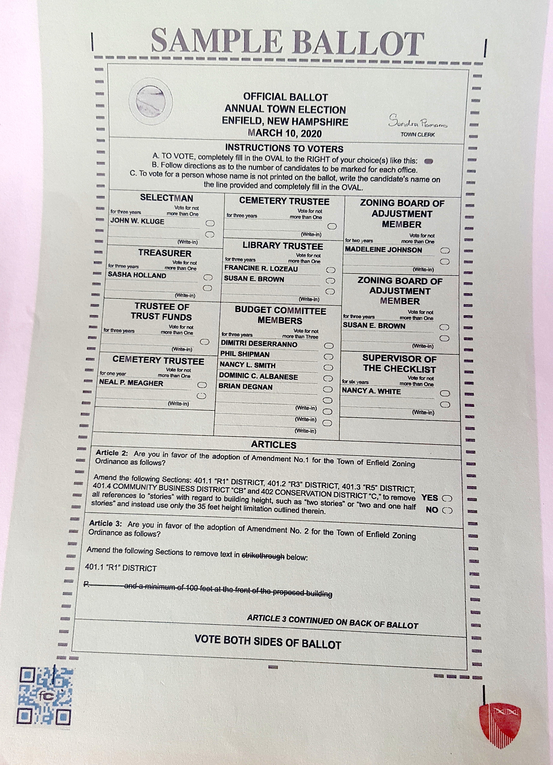 Sample Ballot - DNA Technologies